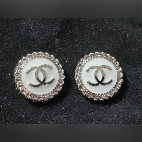 CHANEL | Other | Vintage Chanel Silver White Buttons | Poshmark